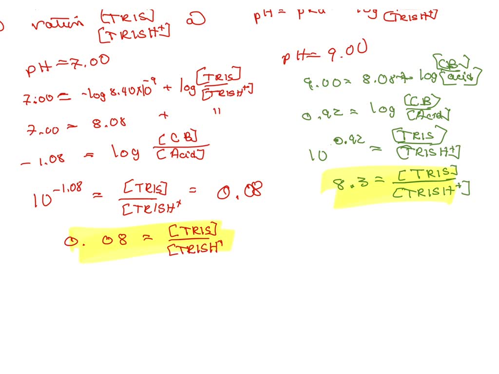 One of the most common buffers used in protein chemistry is a weak base called TRIS (the ...