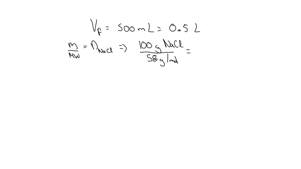 ⏩SOLVED:What is the molarity for a solution containing 100 g of… | Numerade