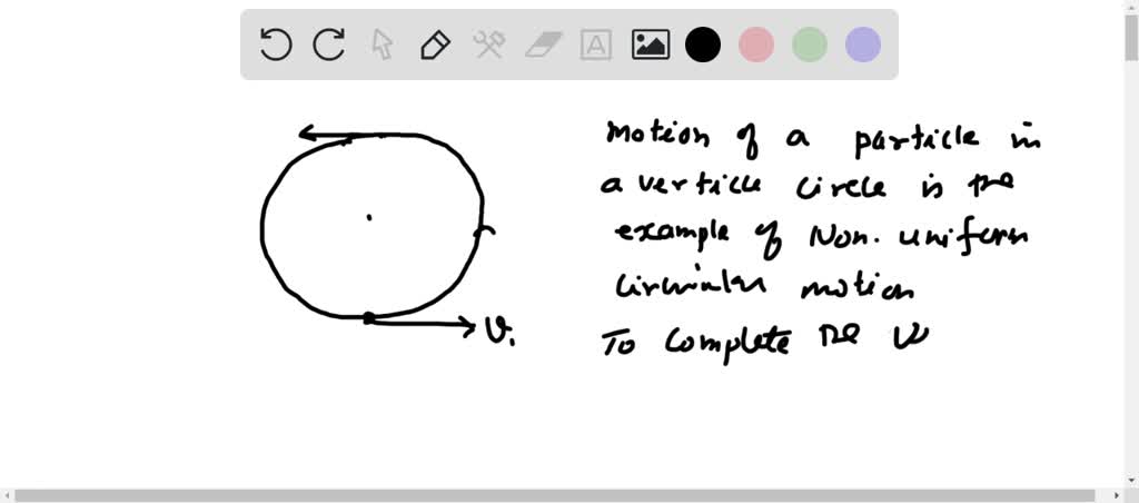 SOLVED:Vertical circular motion is an example of non-uniform motion and ...