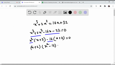 SOLVED:Use factoring to solve each polynomial equation. Check by ...