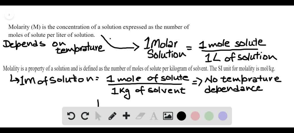 SOLVED:What is the difference between a 1M soluti…