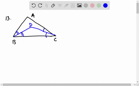 SOLVED: Given: ∠ABC>∠ACB BD bisects ∠ABC CD bisects ∠ACB Find and justify the relation between ∠ ...