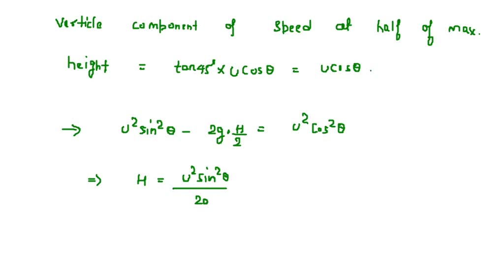A body is projected upwards from level ground such that its velocity ...