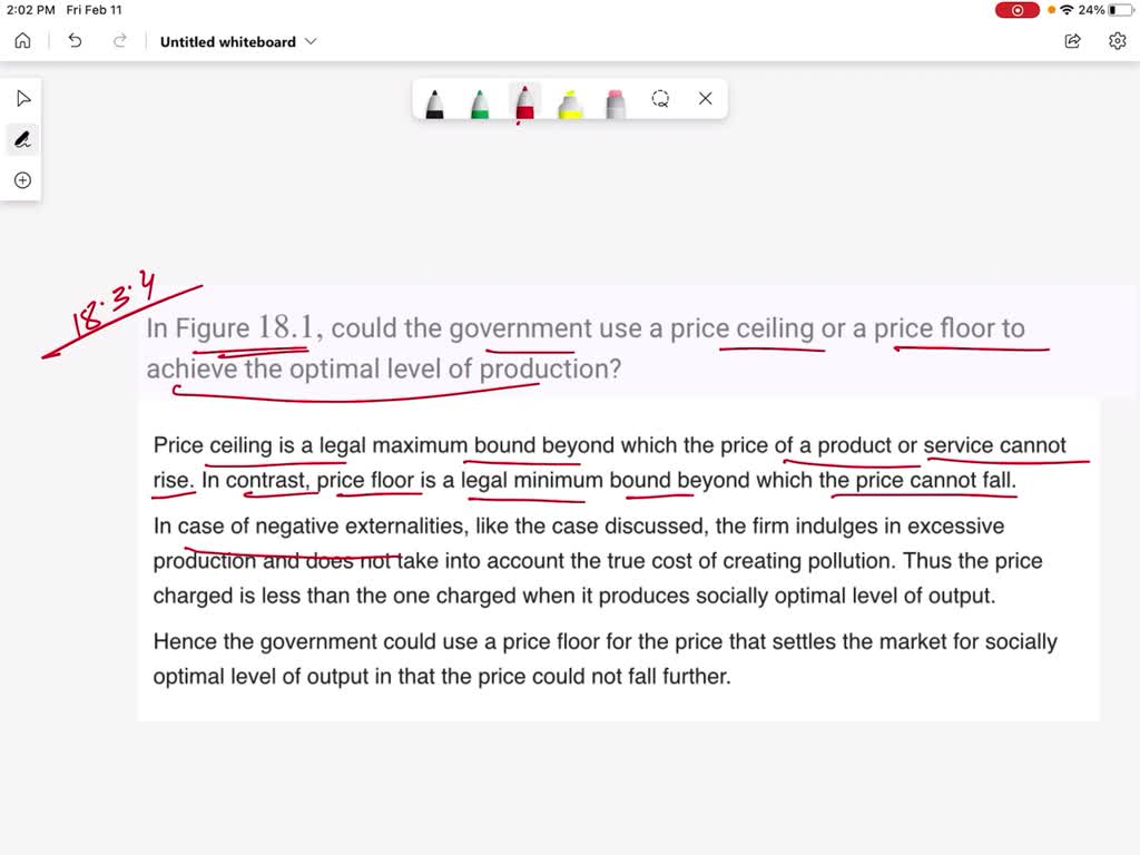 ⏩SOLVED:In Figure 18.1, could the government use a price ceiling or ...