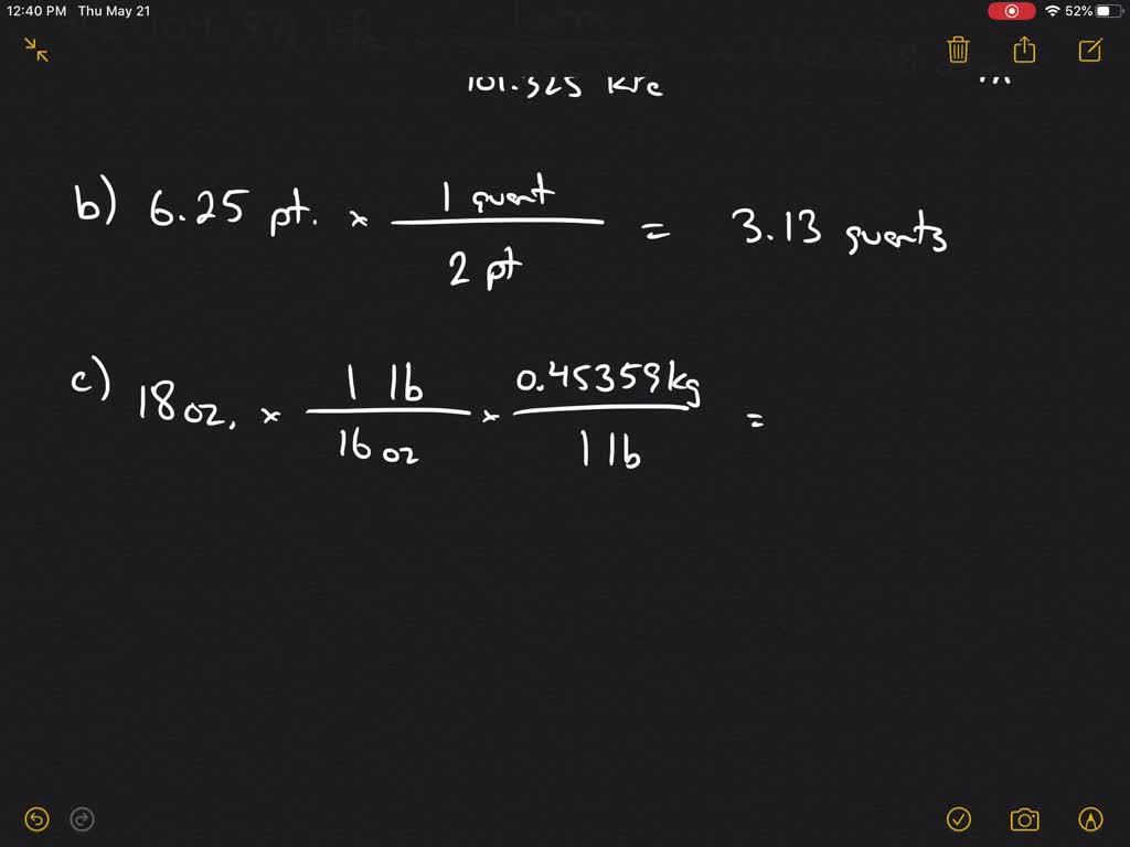 SOLVED Perform Each Of The Following Conversions Being Sure To Set Up