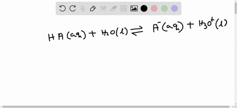 SOLVED:Write the general equation for the ionization of a weak acid, H ...