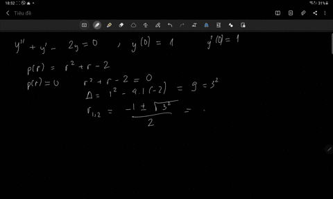 SOLVED: In each of Problems 9 through 16 find the solution of the given initial value problem ...