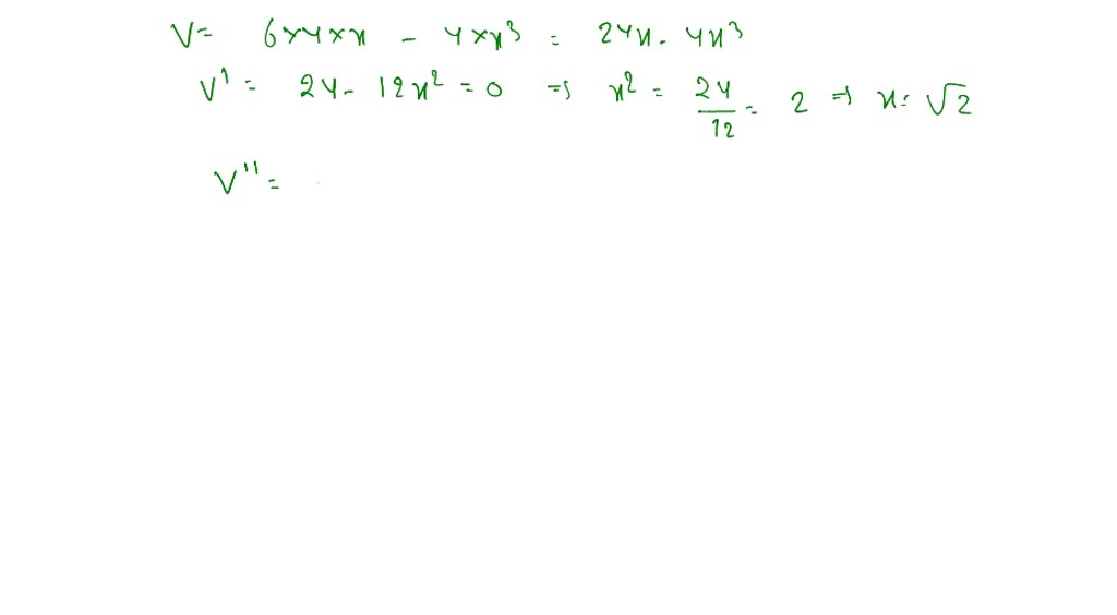 SOLVED:In each situation described set up and solve a global extrema ...