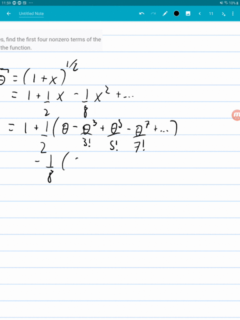 ⏩SOLVED:In Problems 20-23, using known Taylor series, find the first ...