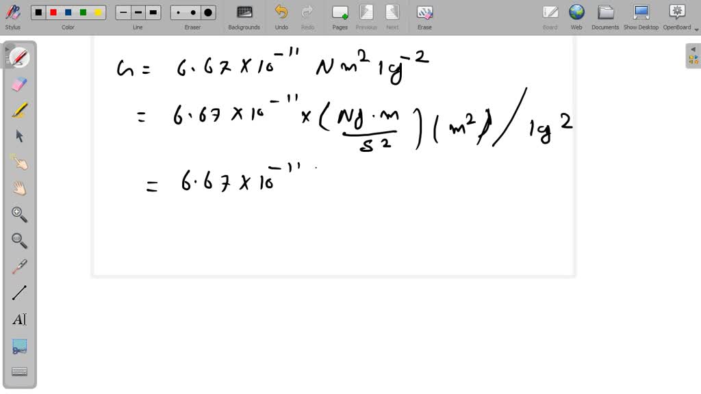 SOLVED:The value of universal gravitational constant G=6.67 ×10^-11 N m ...