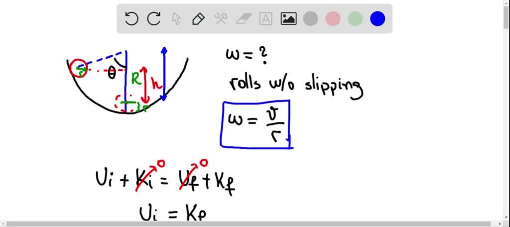 SOLVED: A uniform solid sphere of radius $r$ is placed on the inside surface of a hemispherical ...