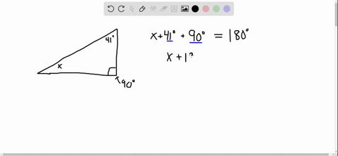 SOLVED:Find the missing angle and classify each triangle as acute ...