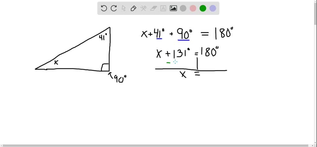 SOLVED:Find the missing angle and classify each triangle as acute, obtuse, or right. (FIGURE CAN ...