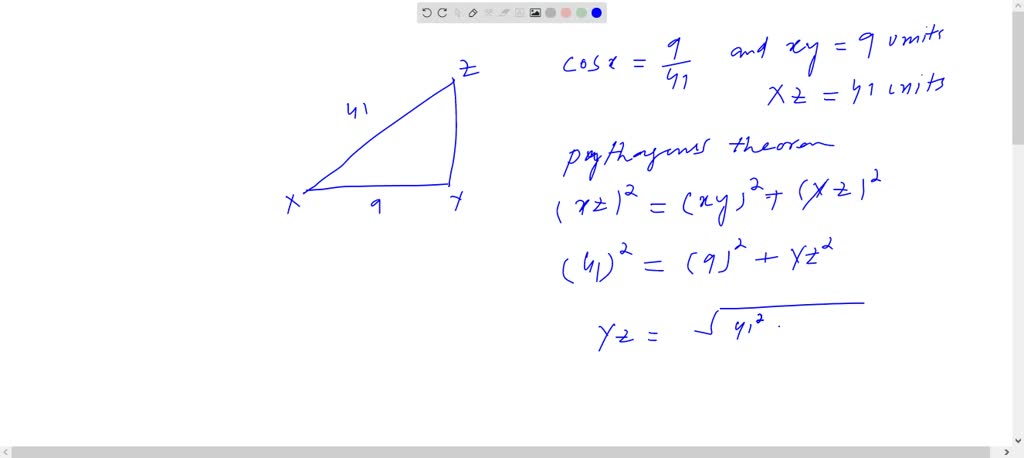 If cosX=(9)/(41) determine the value of the other five trigonometry ...