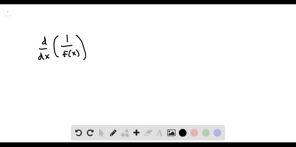 SOLVED Devise A Rule For frac d d X left frac 1 f x right SOLVED Devise A Rule For frac d d X left frac 1 f x right