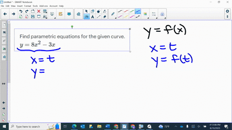 ⏩SOLVED:Graph the curve whose parametric equations are given and ...