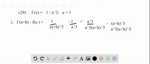SOLVED:For the following functions y=f(x), find f^'(a) using Equation 3 ...