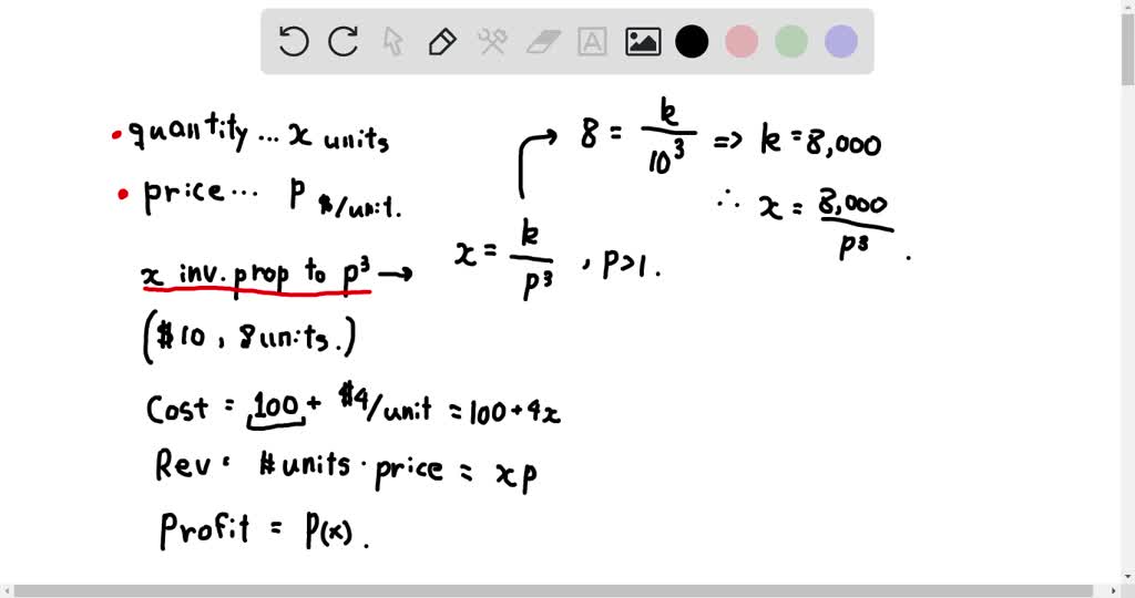 SOLVED:The quantity demanded x for a product is inversely proportional ...
