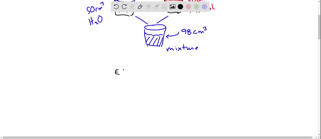 SOLVED:When 50 cubic centimeters (cm^3) of alcohol are moed with 50 cm ...