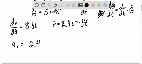 SOLVED:Solve Prob. 12-189 if the particle has an angular acceleration θ̈=5 rad / s^2 when θ̇=4 ...