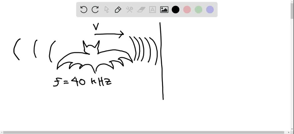 SOLVED: A bat flying toward a wall emits a chirp at 40 kHz. Is the ...