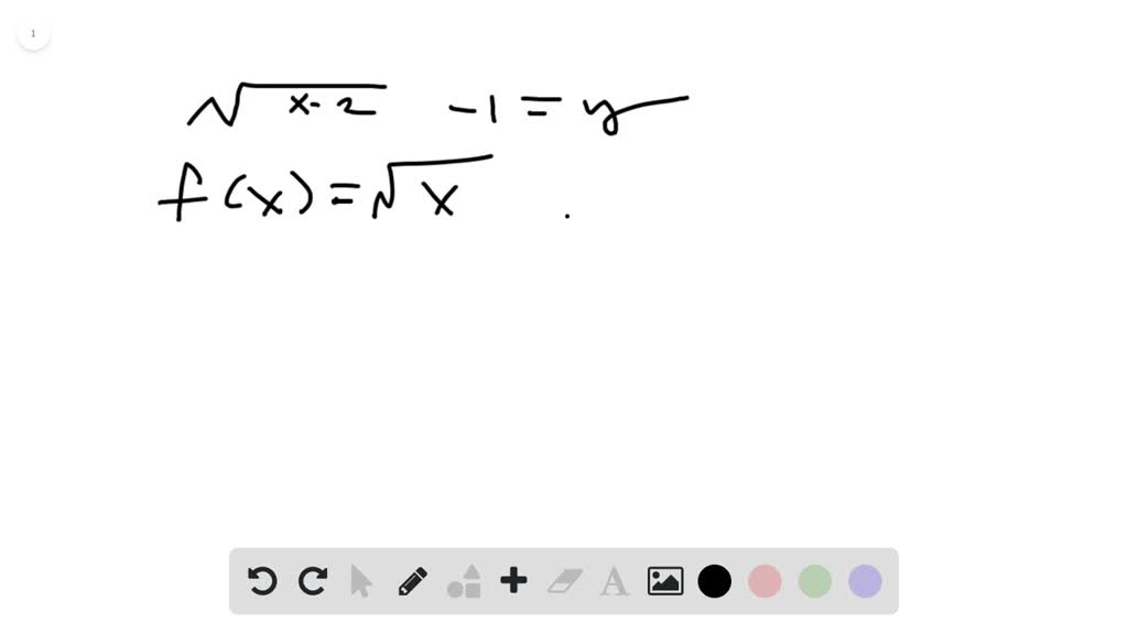 SOLVED:Graph the function by hand, not by plotting points, but by starting with the graph of one ...