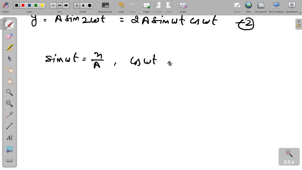 SOLVED:Two linear SHM are expressed by the equations x=A sinθt along x ...