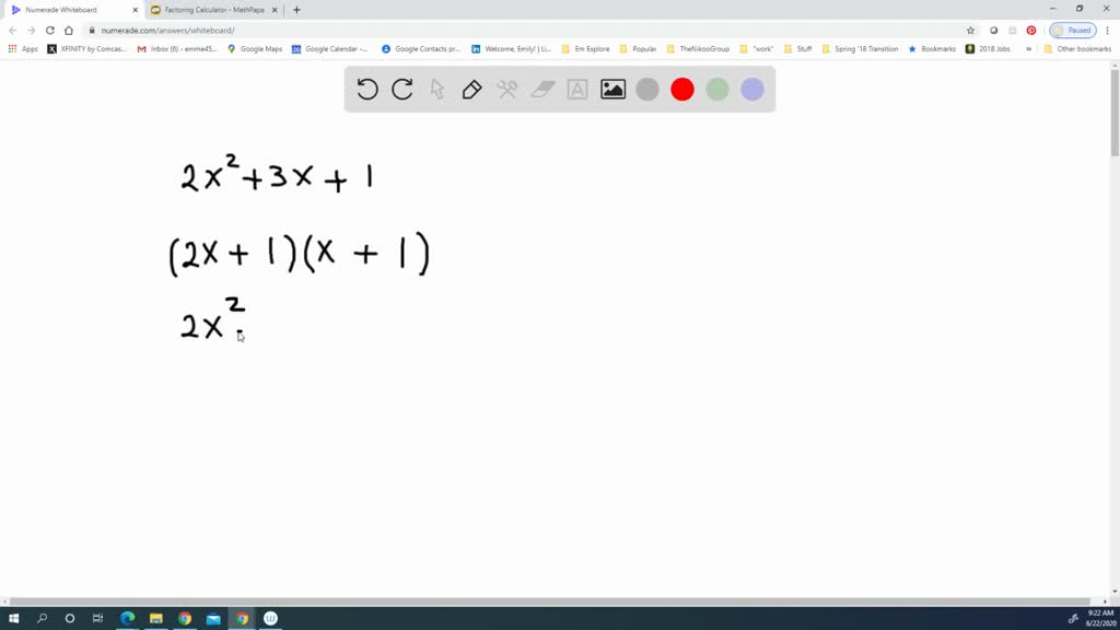 SOLVED Factor By Using Trial Factors 2 X 2 3 X 1
