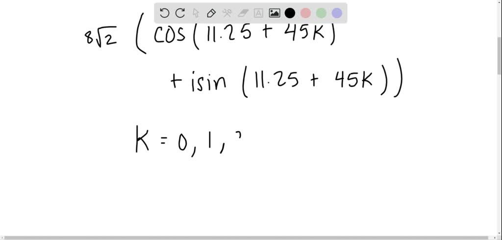 SOLVED:Octagon. Compute the eight eighth roots of 2 i, and form an ...