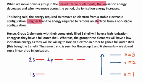 SOLVED:You learned in this chapter that ionization generally increases as you move from left to ...