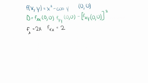SOLVED:The function has a critical point at (0,0) What sort of critical ...