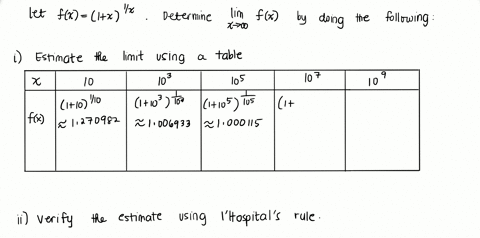 ⏩SOLVED:Use tables to estimate the limit. Confirm your estimate… | Numerade