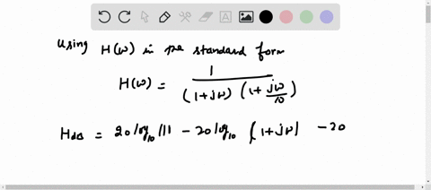 SOLVED:A ladder network has a voltage gain of 𝐇(ω)=(10)/((1+j ω)(10+j ω ...