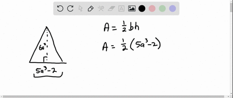 SOLVED:Find a polynomial that represents the area of the triangle shown ...