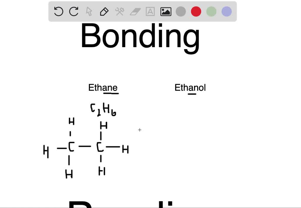 SOLVED:The space-filling models of ethane and ethanol are shown below ...