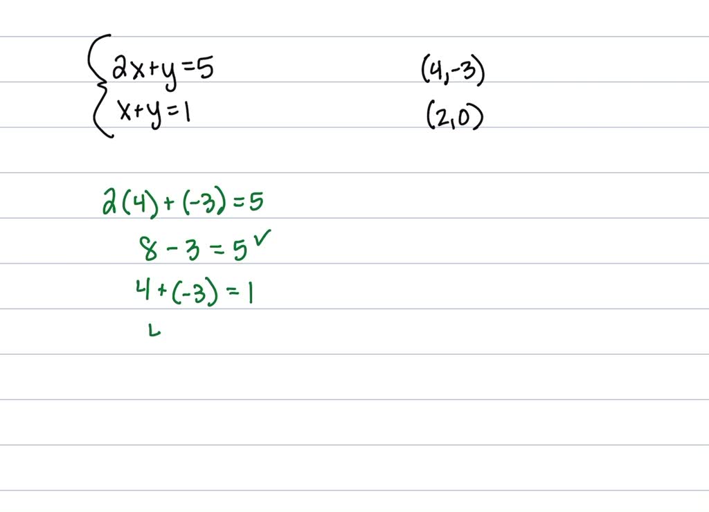 SOLVED:Determine which, if any, of the given ordered pairs or ordered ...