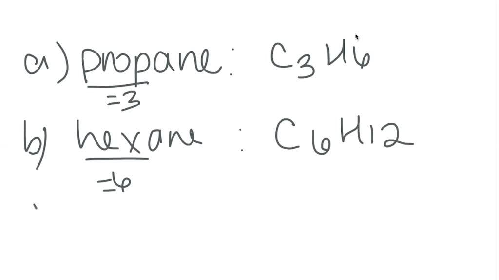 SOLVED:Draw the condensed structural formula for alkanes or the ...