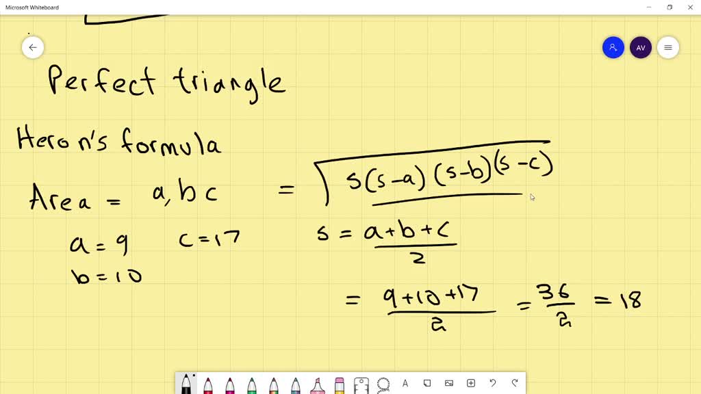 SOLVED:A perfect triangle is a triangle whose sides have whole number ...