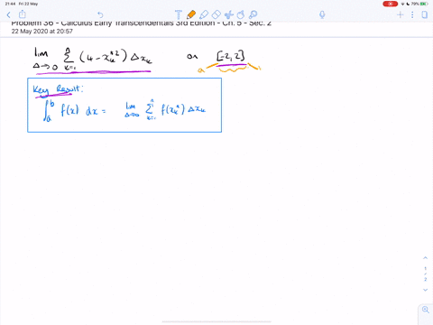 SOLVED:Identifying definite integrals as limits of sums Consider the ...