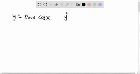 SOLVED:Find dy/dx for the following functions. y=x cosx sinx