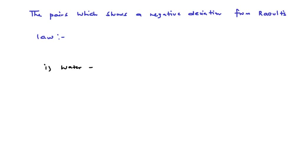 SOLVED:Which of the following mixtures would you expect to show a ...