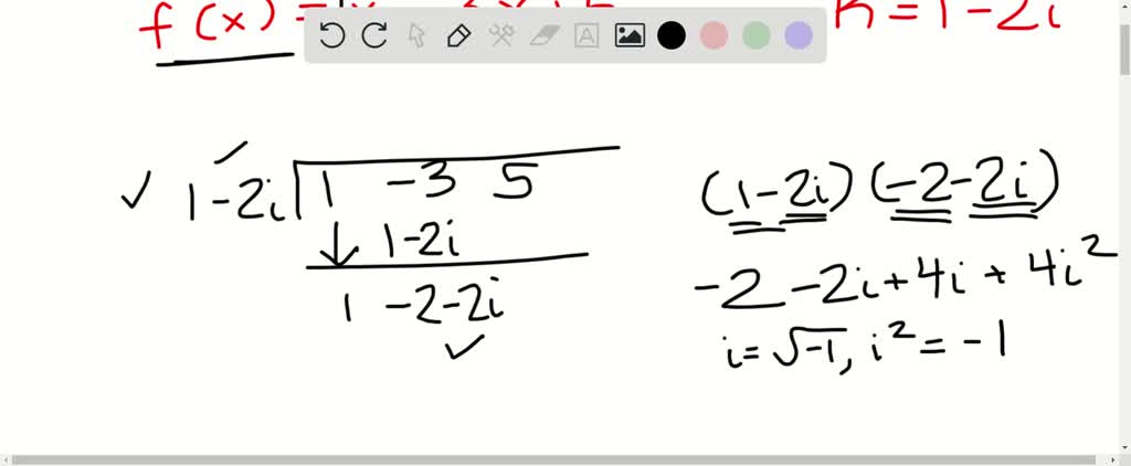 SOLVED:Use synthetic division to decide whether the given number k is a zero of the given ...