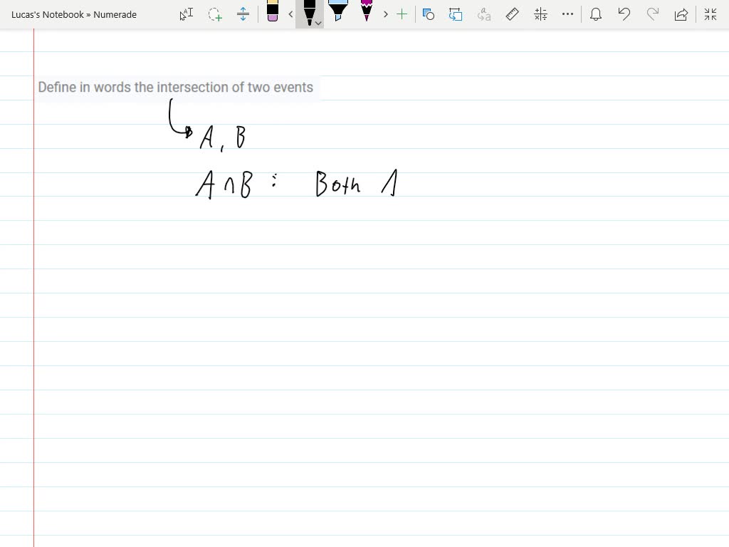 SOLVED:Define in words the intersection of two events