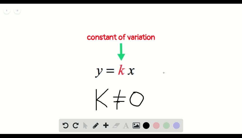 SOLVED:Find the constant of variation for a direct variation that ...