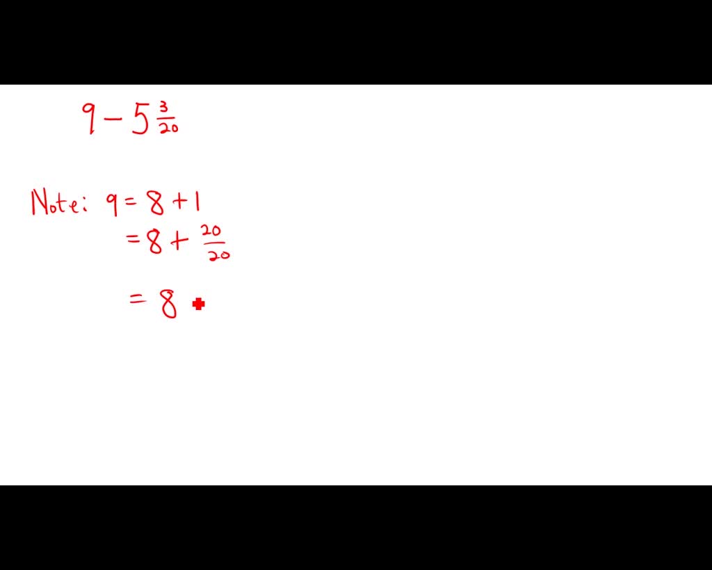SOLVED Find 9 Minus 5 3 20 