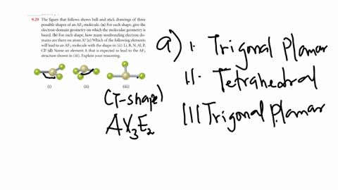 SOLVED:The figure that follows shows ball-and-stick drawings of three ...