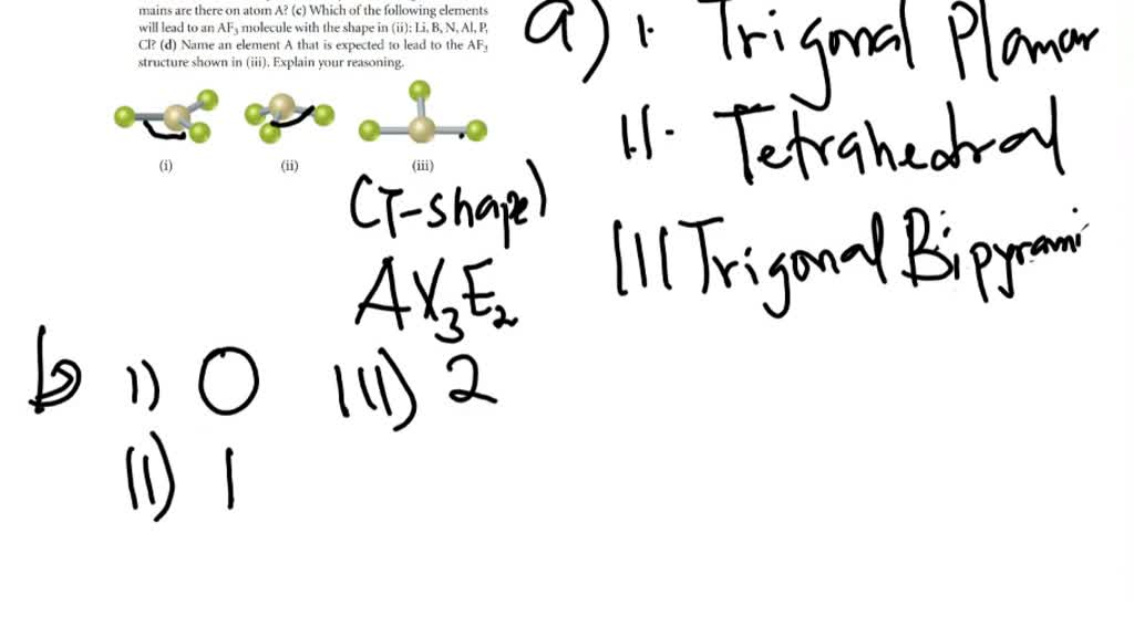 The figure that follows shows ball-and-stick drawings of three possible ...
