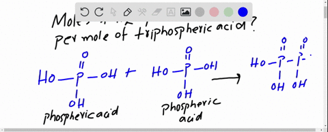 SOLVED:Show how triphosphoric acid can form from three molecules of ...