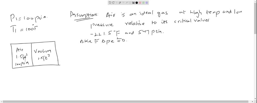 SOLVED:As shown in Fig. P3.127, one side of a rigid, insulated container initially holds 2 m^3 ...
