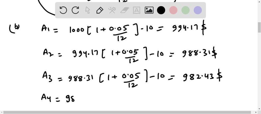 SOLVED:A bank account earns 5% interest compounded monthly. Suppose ...